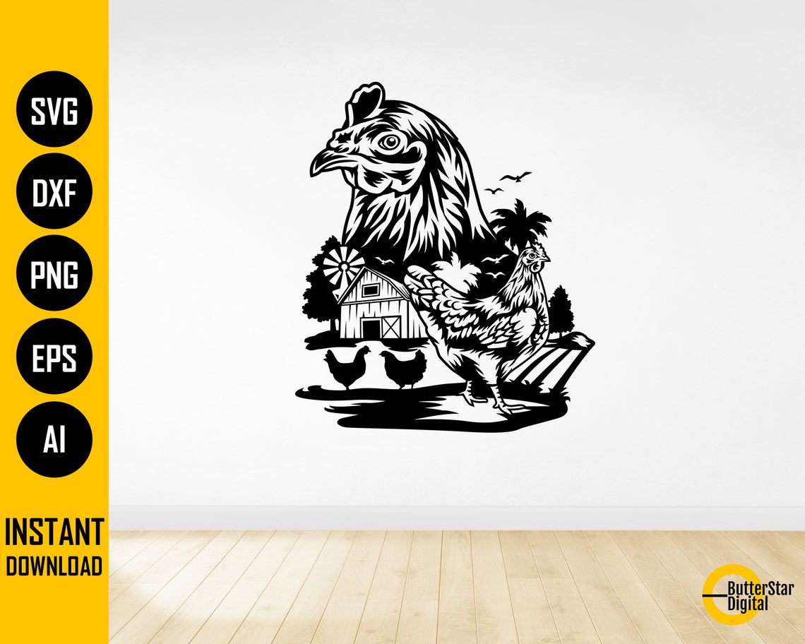 Hen SVG Chicken SVG Fowl Farming Chick Poultry Henhouse - Etsy