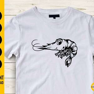 Cute Shrimp SVG | Crustacean SVG | Sea Animal T-shirt Design Image ...