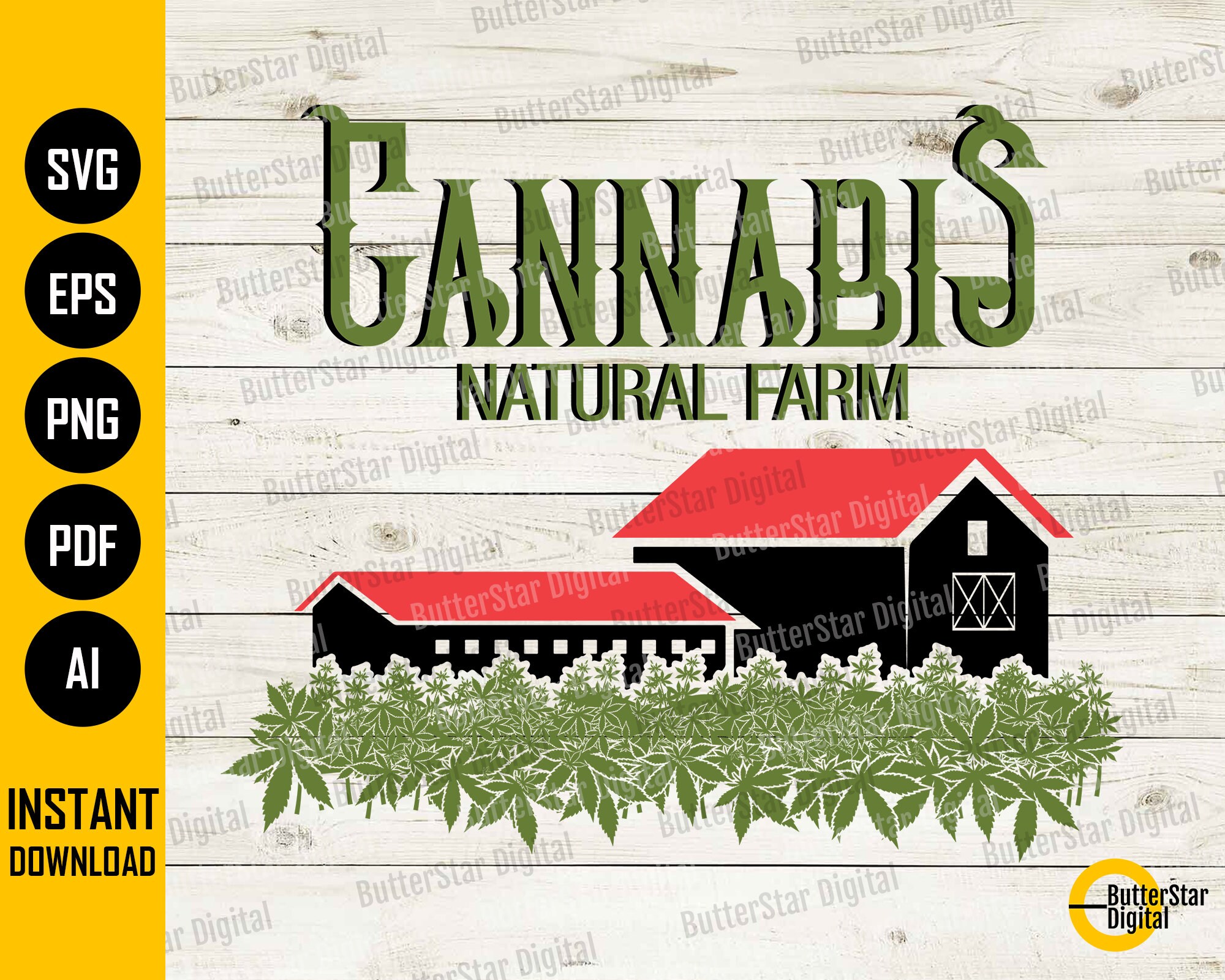 Cannabis Farm SVG Marijuana Natural Farm Sign Cricut | Etsy