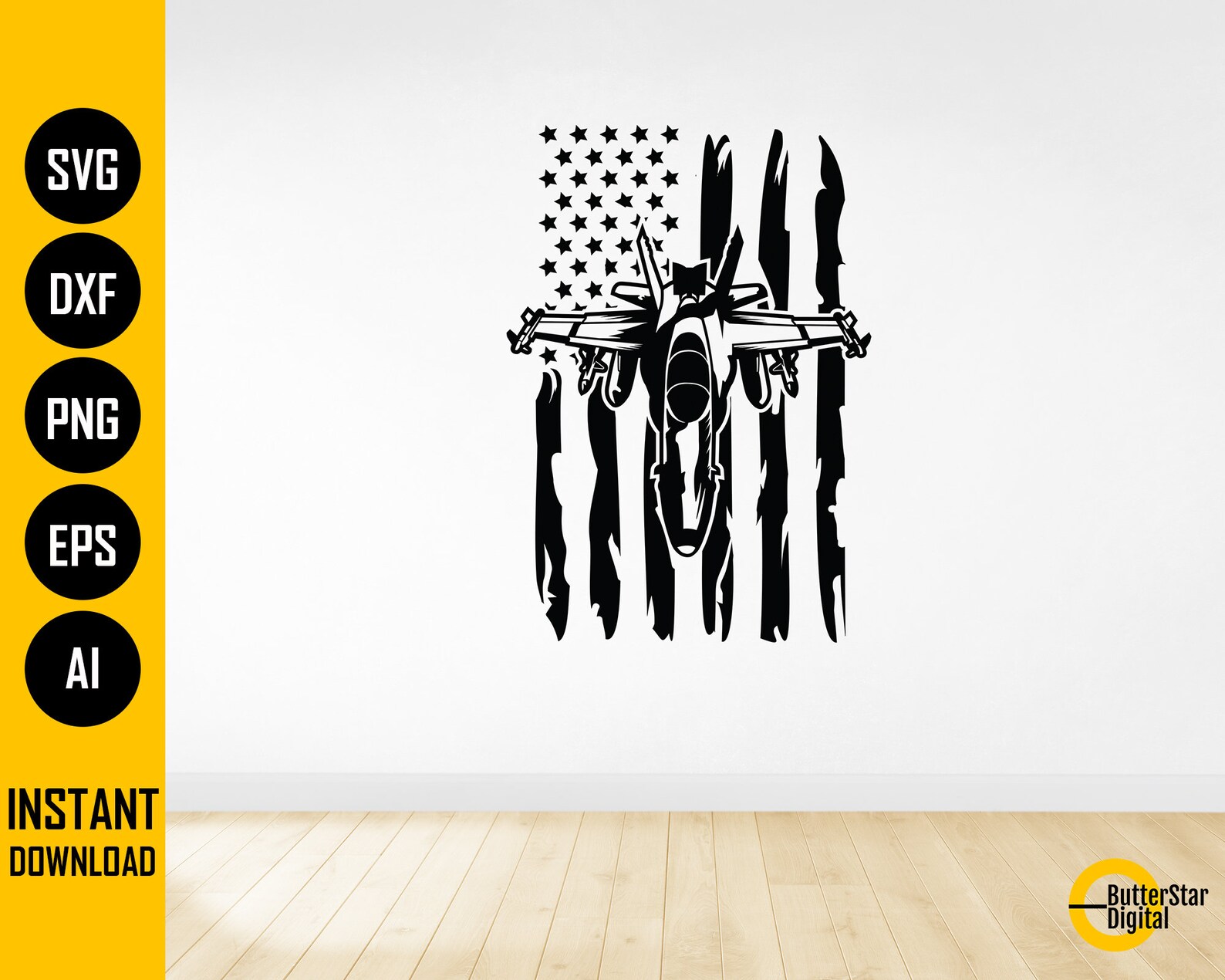 US Jet Fighter SVG Air Force SVG F18 War Plane Decals - Etsy