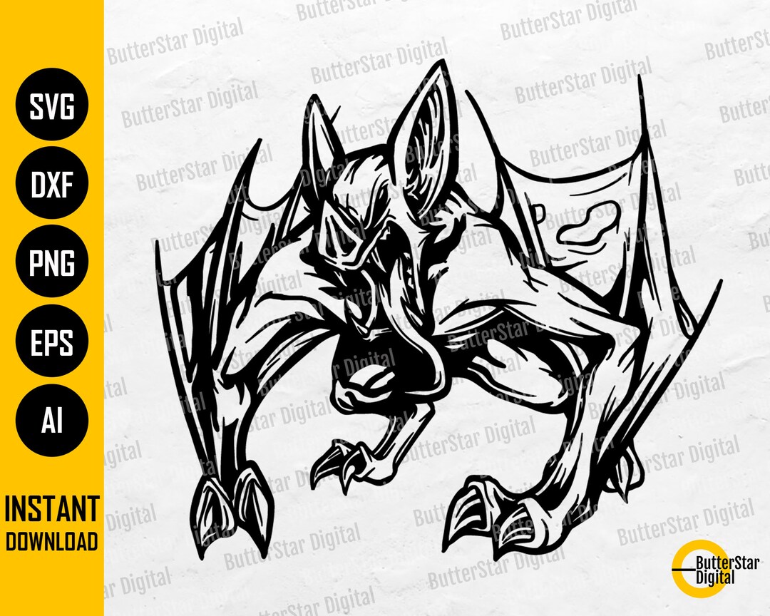 Monster Bat SVG Vampire SVG Scary SVG Horror Svg Cricut Cut Files ...