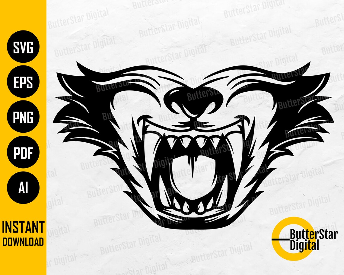 Werewolf Face Mask SVG Wolf Monster Facemask Scary Mouth - Etsy