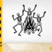 Skeletons Dancing Around Fire SVG Halloween SVG Funny Dance SVG Cricut ...