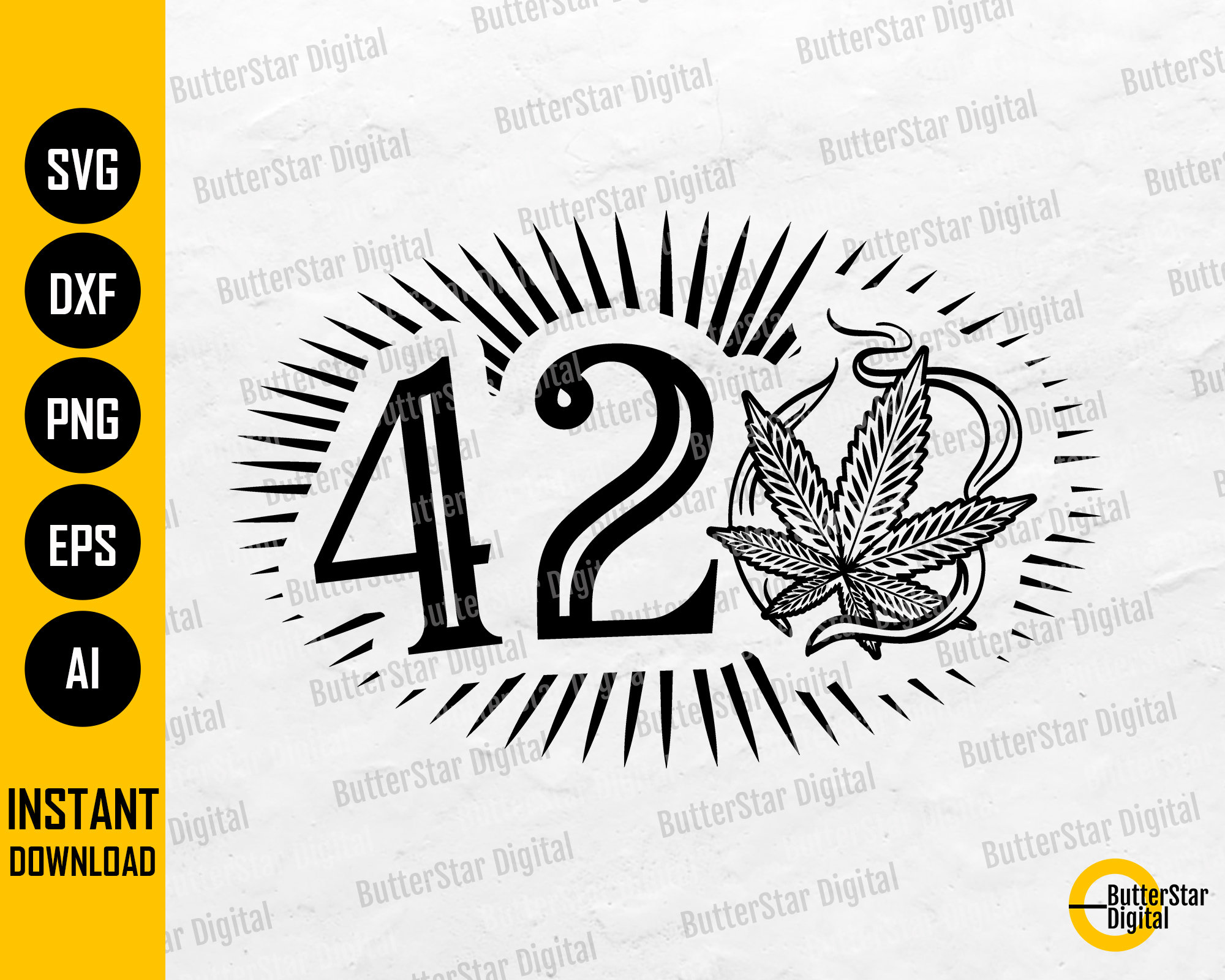 420 Topfblatt SVG Marihuana SVG Cannabis SVG Unkraut | Etsy