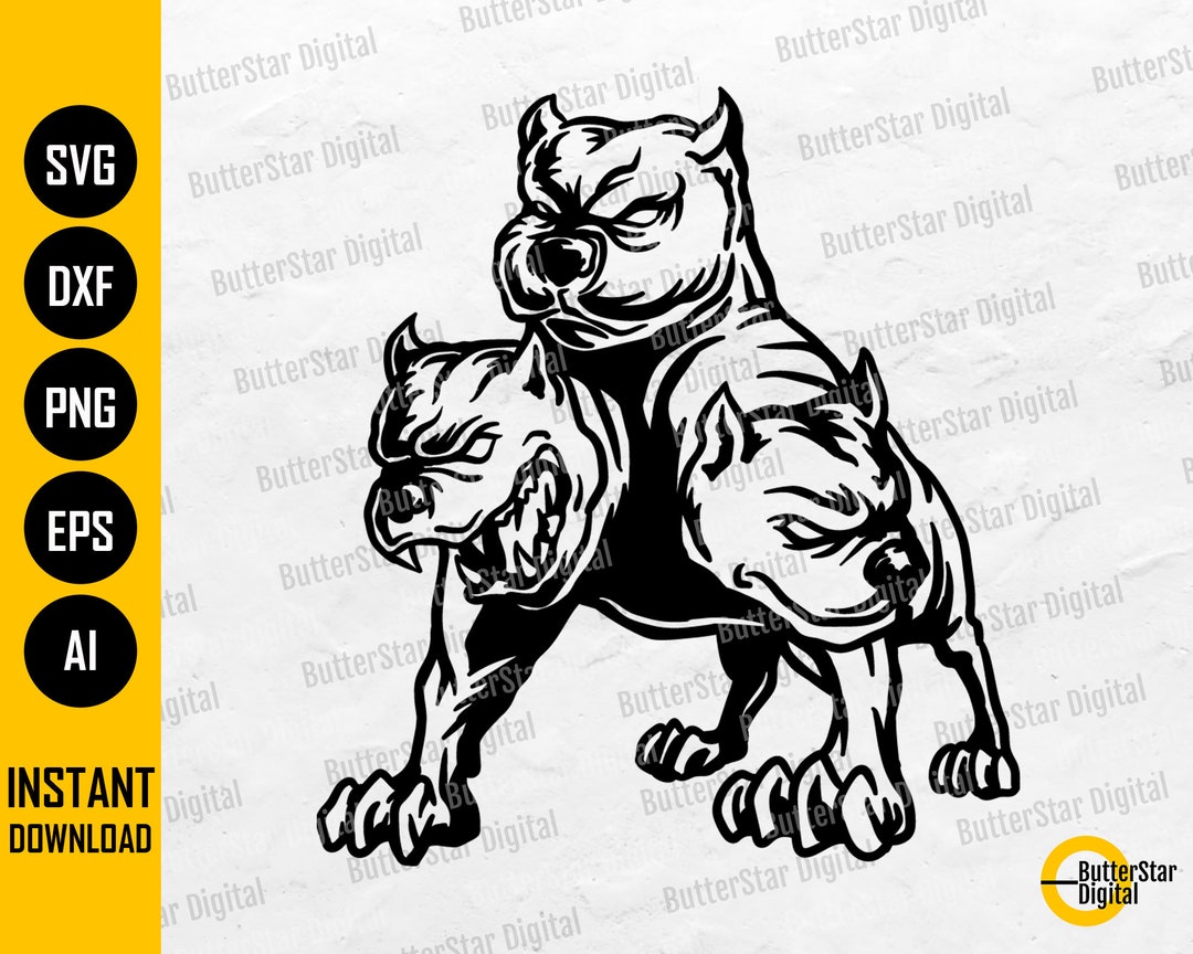 Cerberus SVG Mythical Creature SVG Three Headed Dog SVG Cricut Cutting ...