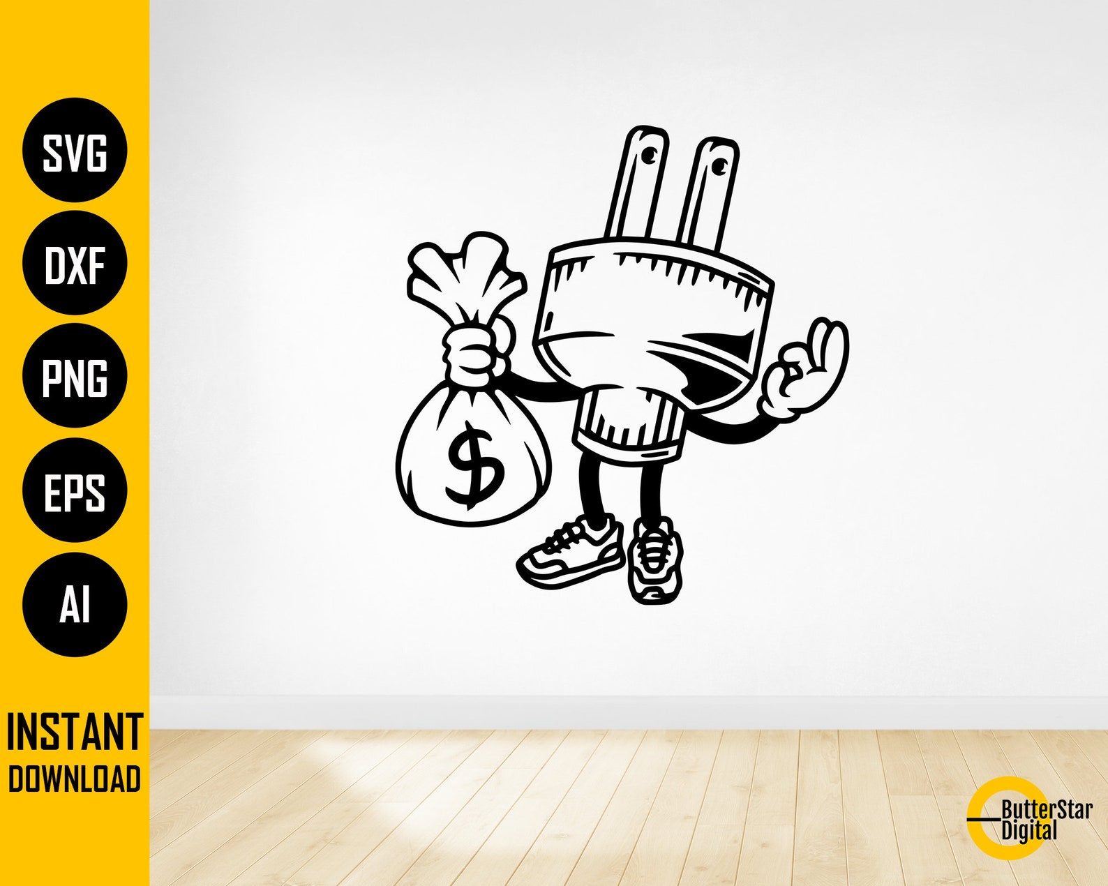 Electrical Plug Money Bag SVG | Scar Face Bandage Rich Savage Hip Hop ...