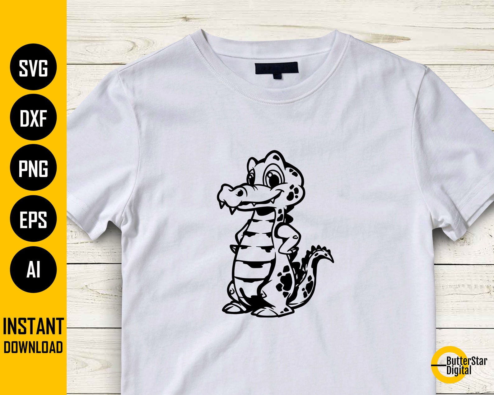 Cute Crocodile SVG Baby Alligator SVG Swim Water Swamp - Etsy