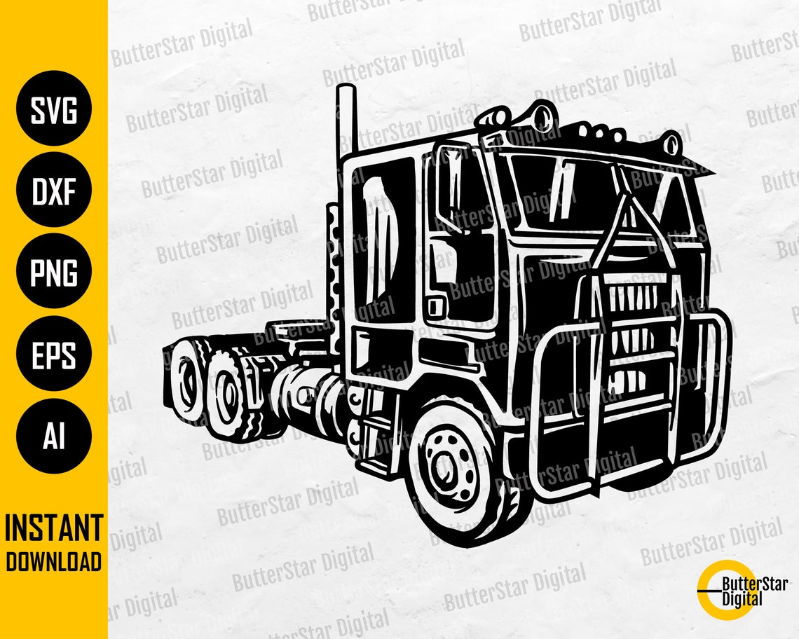 Cab Over Truck SVG Truck Driver SVG Trucker Vinyl Decal - Etsy