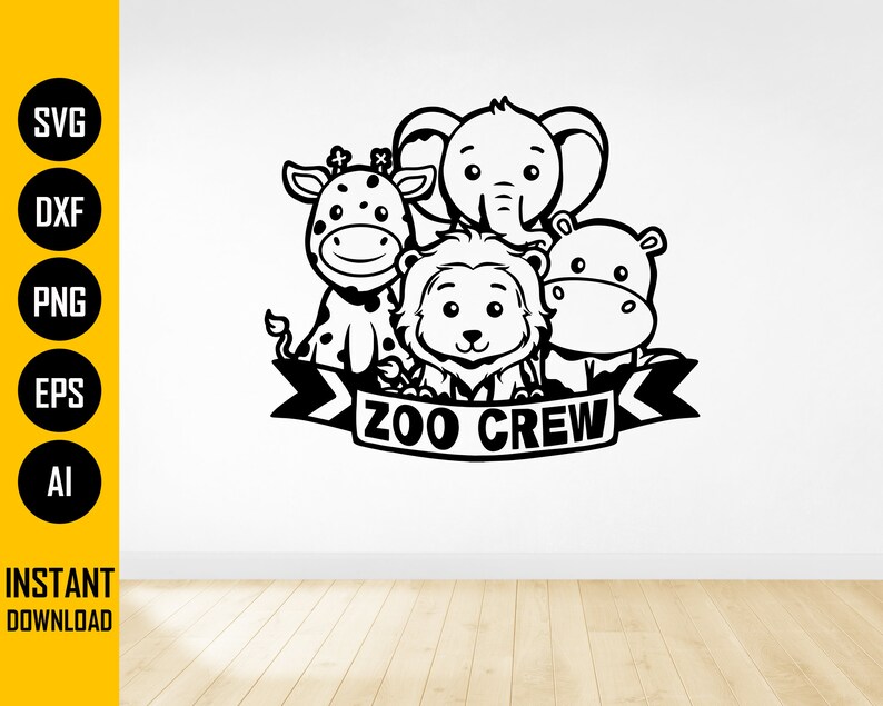 Zoo Crew SVG | Wild One SVG | Cute Animals SVG | Kids Birthday Party ...