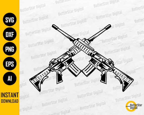 Crossed Rifles SVG Semi Automatic SVG Guns SVG Firearm - Etsy Finland
