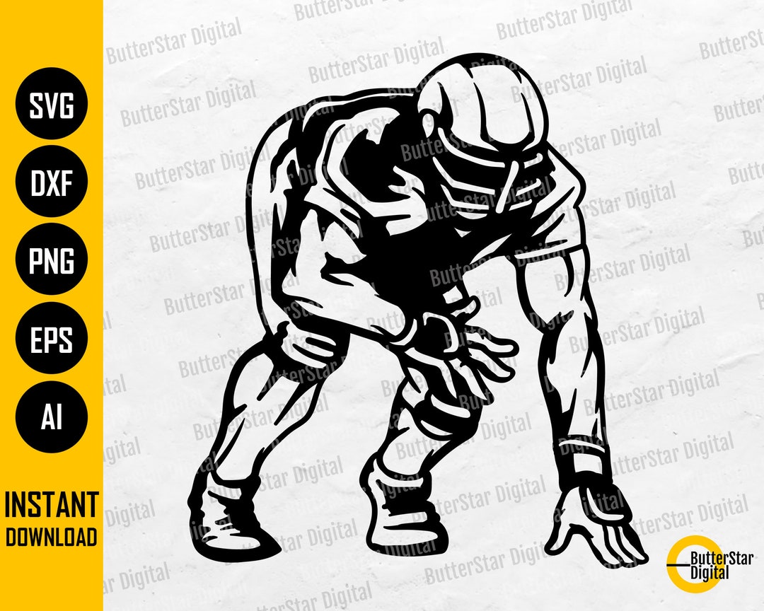 Football Player SVG | Football Game SVG | Sport Tackle Touchdown Hut ...