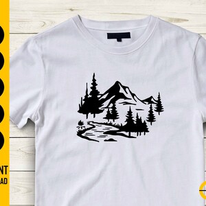 Outdoor Scene SVG | Camping Trip SVG | Minimal Forest With Trees SVG ...