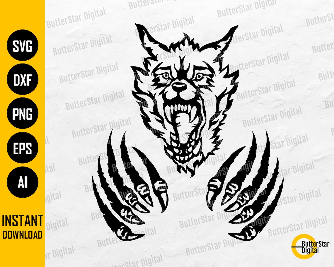 Werewolf Claws Scratch SVG Horror Monster T-shirt Decal - Etsy