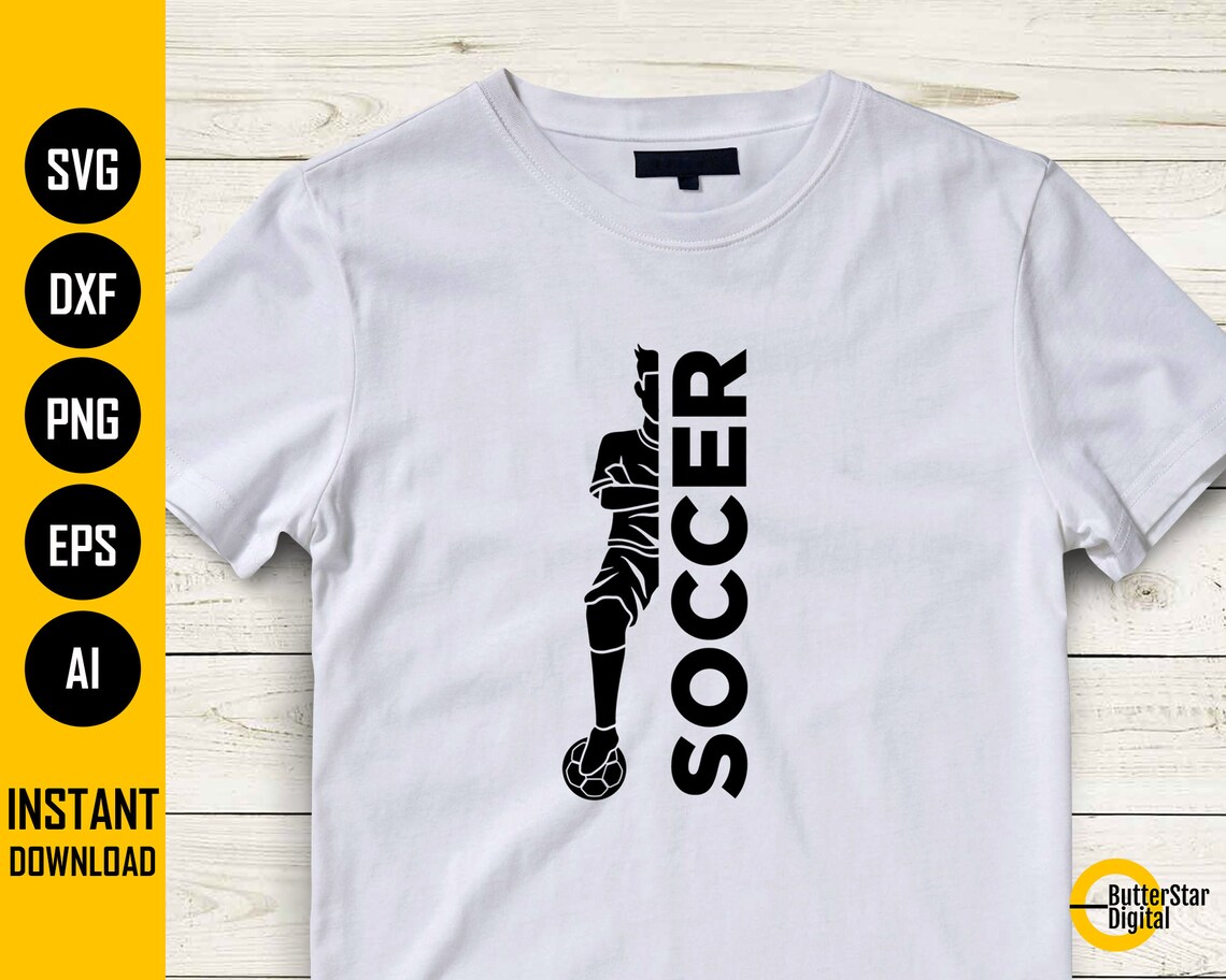 Soccer Player SVG Sports T-shirt Decal Stencil Sticker - Etsy