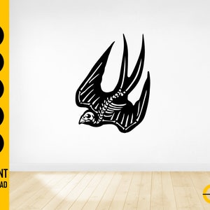 Swallow Skeleton SVG | Sparrow SVG | Flying Bird Svg | Cricut Cut Files ...