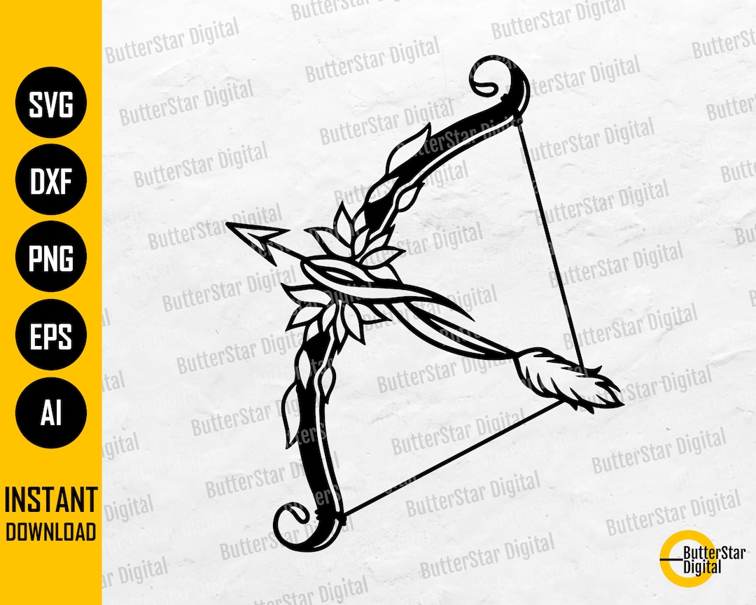 Cute Bow and Arrow SVG | Archery SVG | Archer Svg | Cricut Silhouette ...