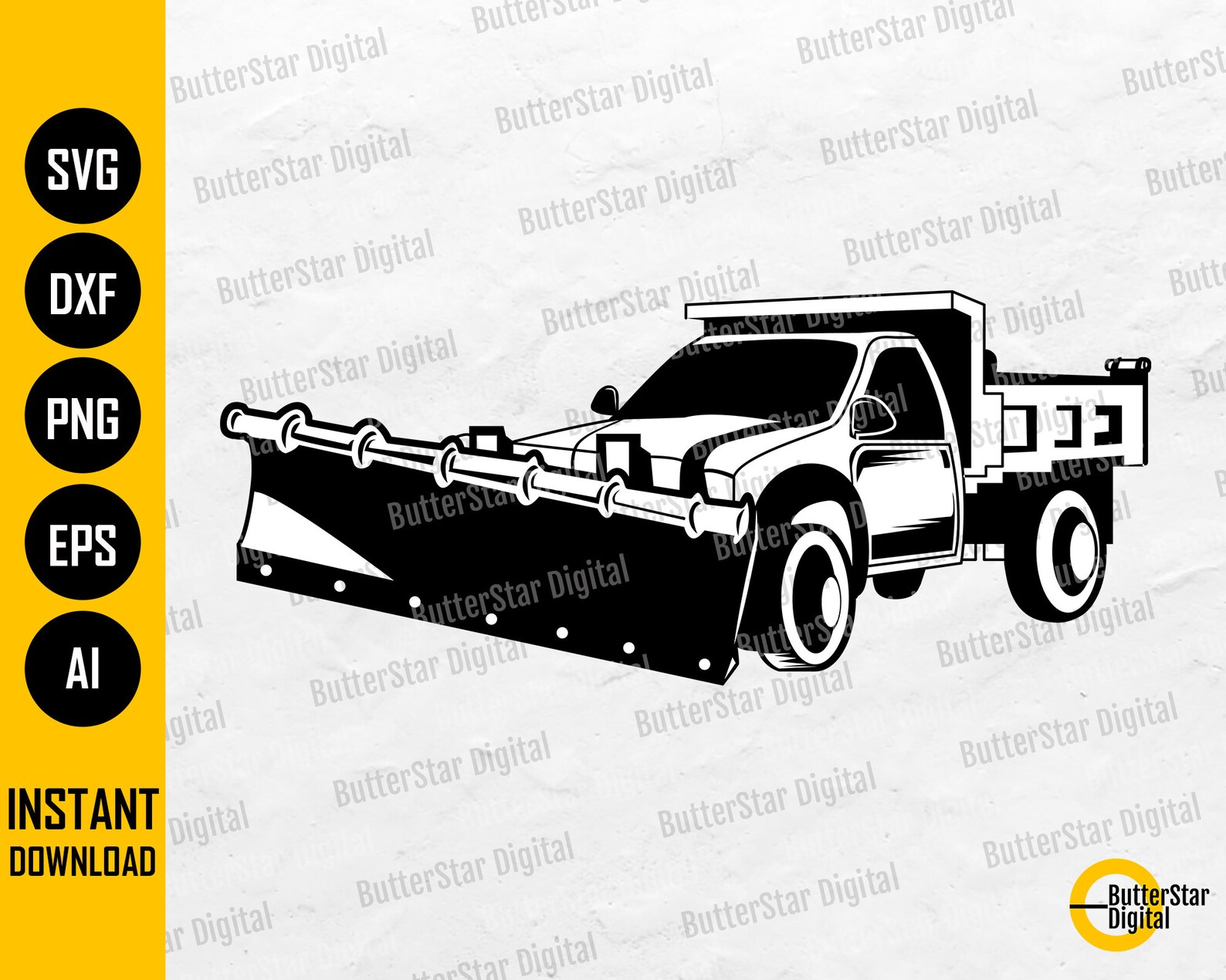 Snow Truck SVG | Snowplow SVG | Snow Plow Illustration Drawing Decal ...