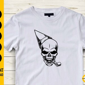Party Hat Skull SVG | Skull With Party Horn SVG | Skeleton T-shirt ...