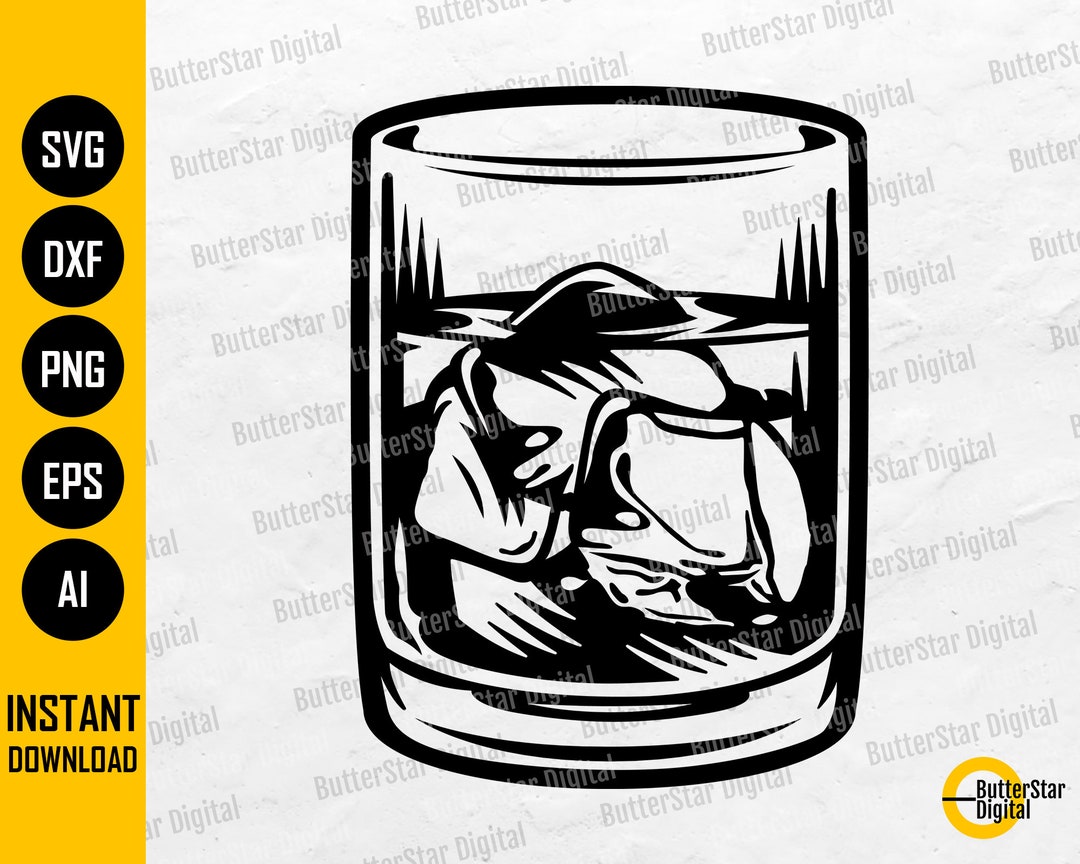 Whiskey SVG | Whiskey Glass With Ice SVG | Whisky Svg | Cricut Cutting ...