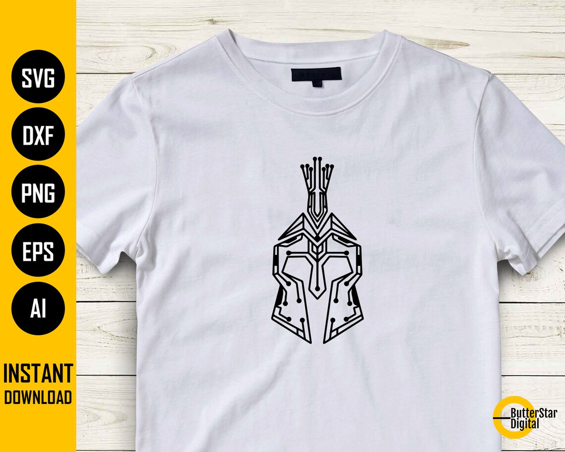 Spartan Circuit SVG Sparta SVG War Helmet Glory Greece | Etsy