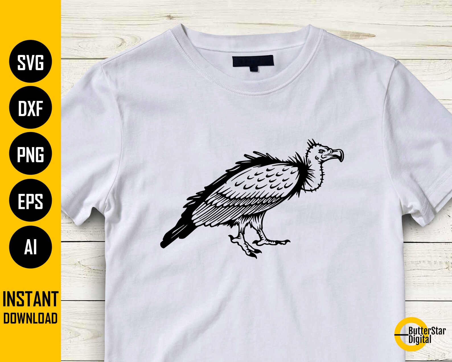 Vulture SVG Scavenger SVG Wild Bird SVG Decals Graphics - Etsy