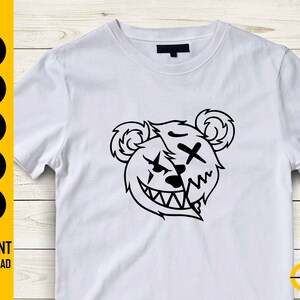 Two-faced Teddy SVG | Creepy Bear SVG | Cute Cartoon Animal T-shirt ...