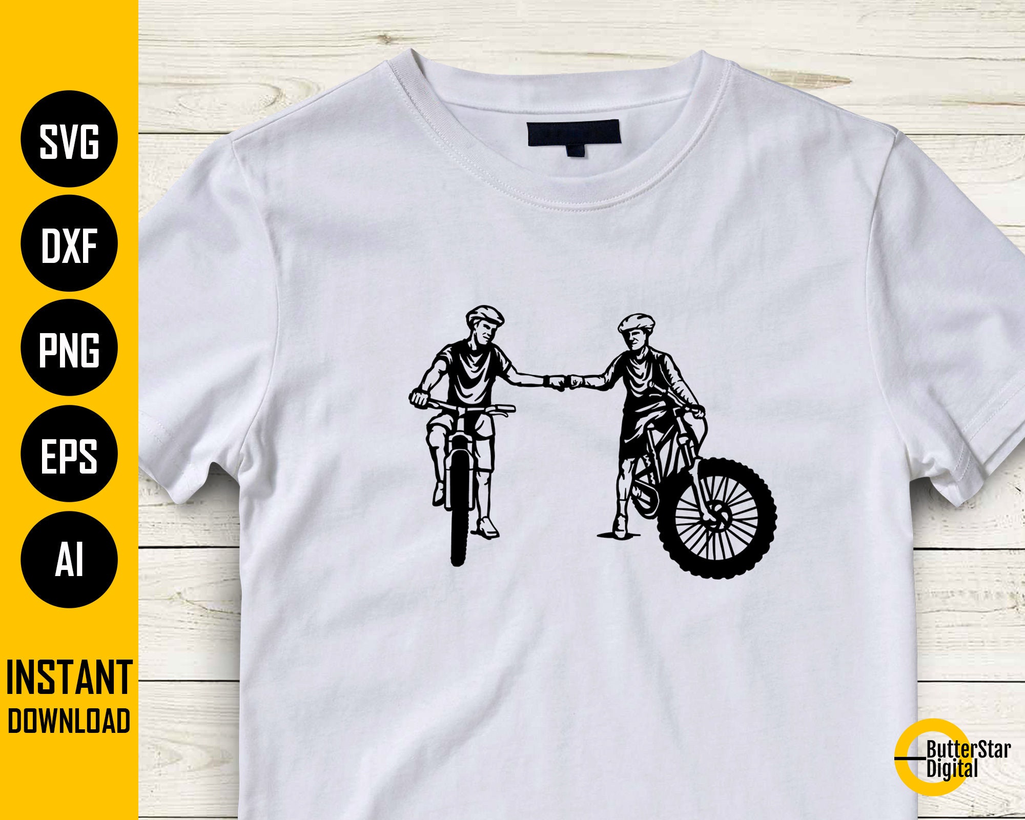Mountain Bikers Fist Bump SVG | MTB Svg | Uphill Biking Downhill Trail ...