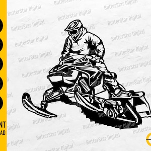Snowmobile Jump SVG | Snowmobiler SVG | Winter Sports Illustration ...