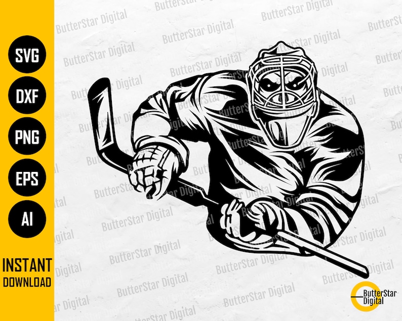 Skeleton Goalie SVG Skull Ice Hockey SVG Defender Goal - Etsy