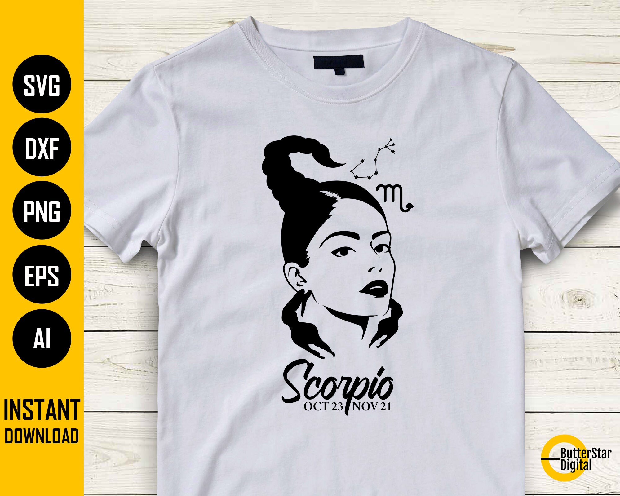 Scorpio Girl SVG | Zodiac Sign SVG | Astrology SVG | Horoscope Svg ...