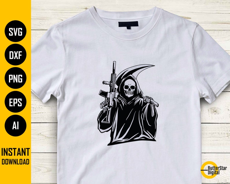 Grim Reaper Gun SVG / Killer Rifle SVG / Death SVG / Horror | Etsy México
