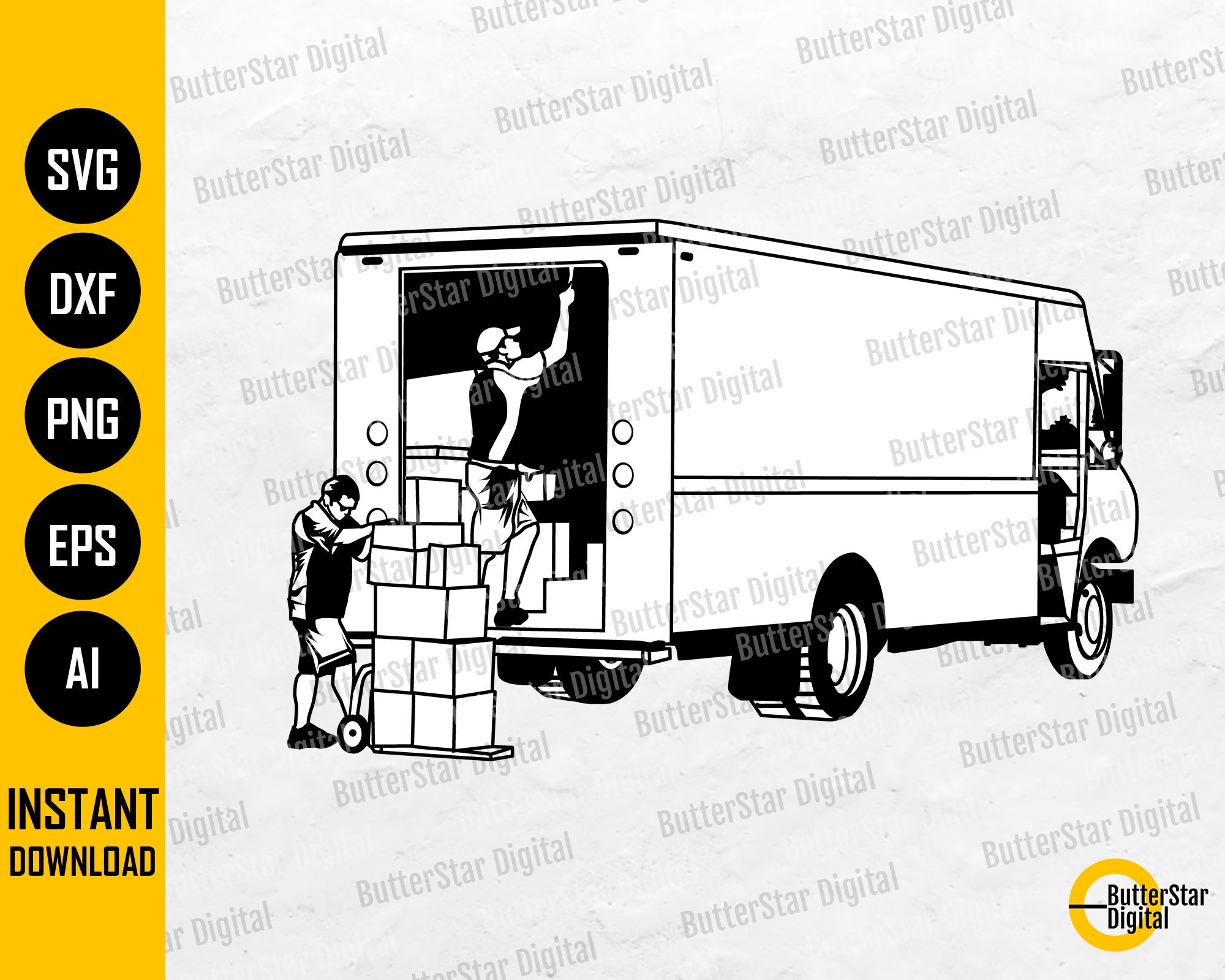 Moving Truck SVG | Movers Transport Transfer Cargo Carrier Delivery ...