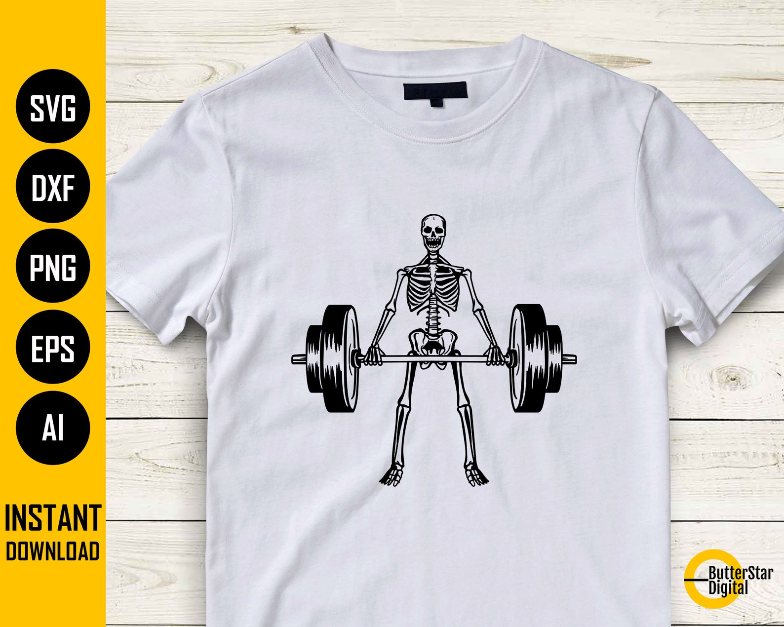 Skeleton Lifting Weights SVG Workout Decal Vinyl Stencil - Etsy