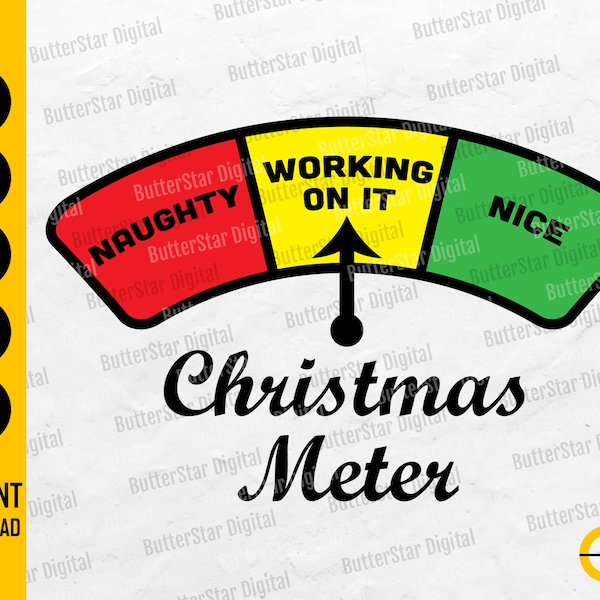 Naughty or Nice Meter Svg - Etsy