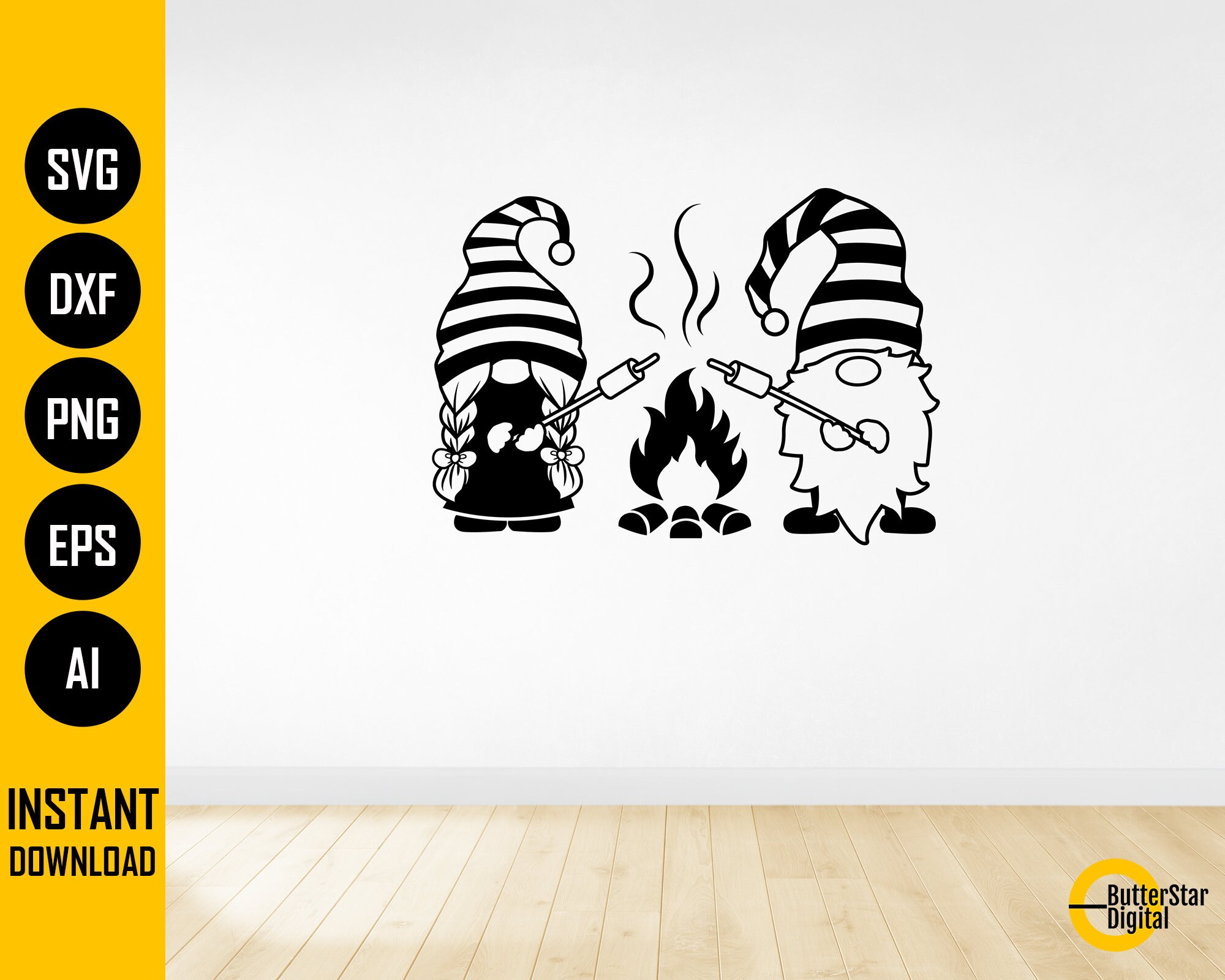 Camping Gnomes SVG | Happy Campers SVG | Hiking Camp T-shirt Graphics ...