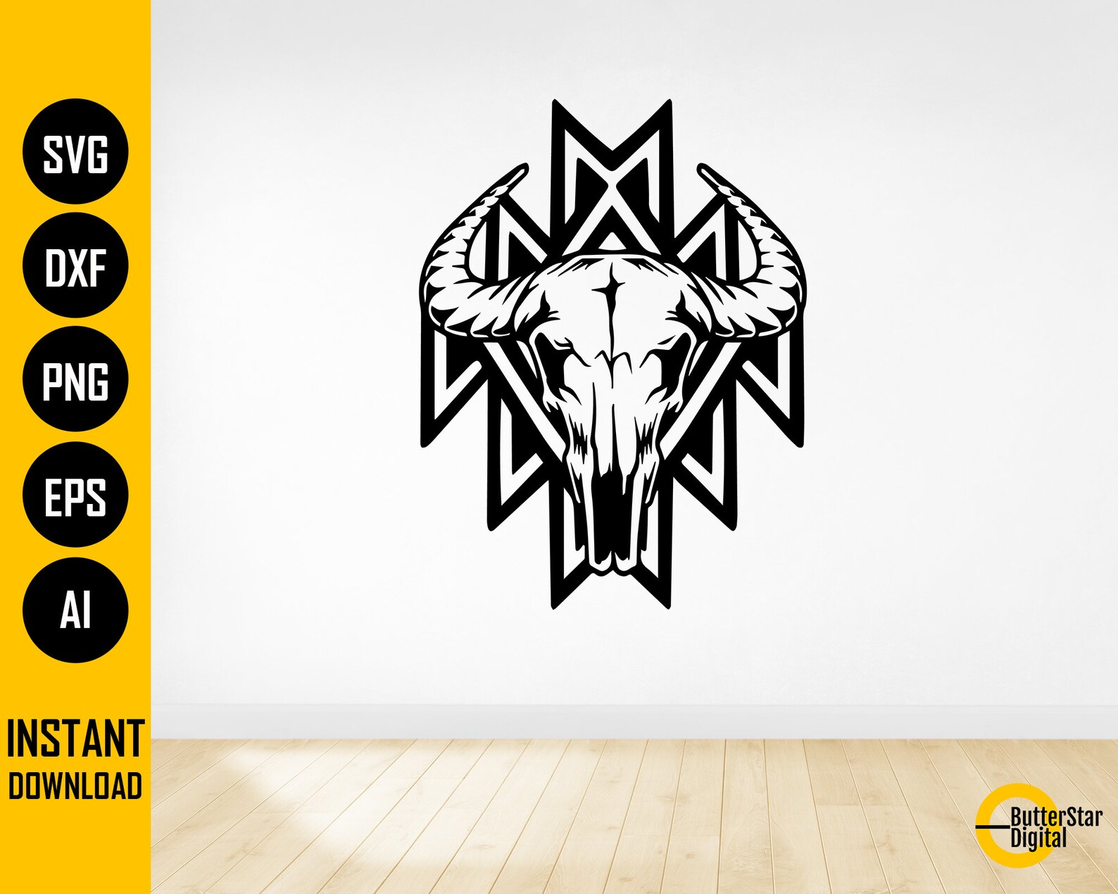 Aztec Cow Skull SVG Retro Western SVG Vintage Rodeo SVG - Etsy