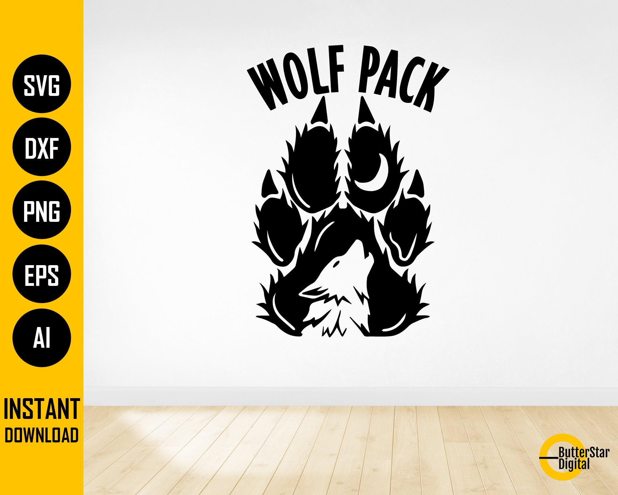 Wolf Pack SVG Wolfpack SVG Wild Animal T-shirt Decals - Etsy UK