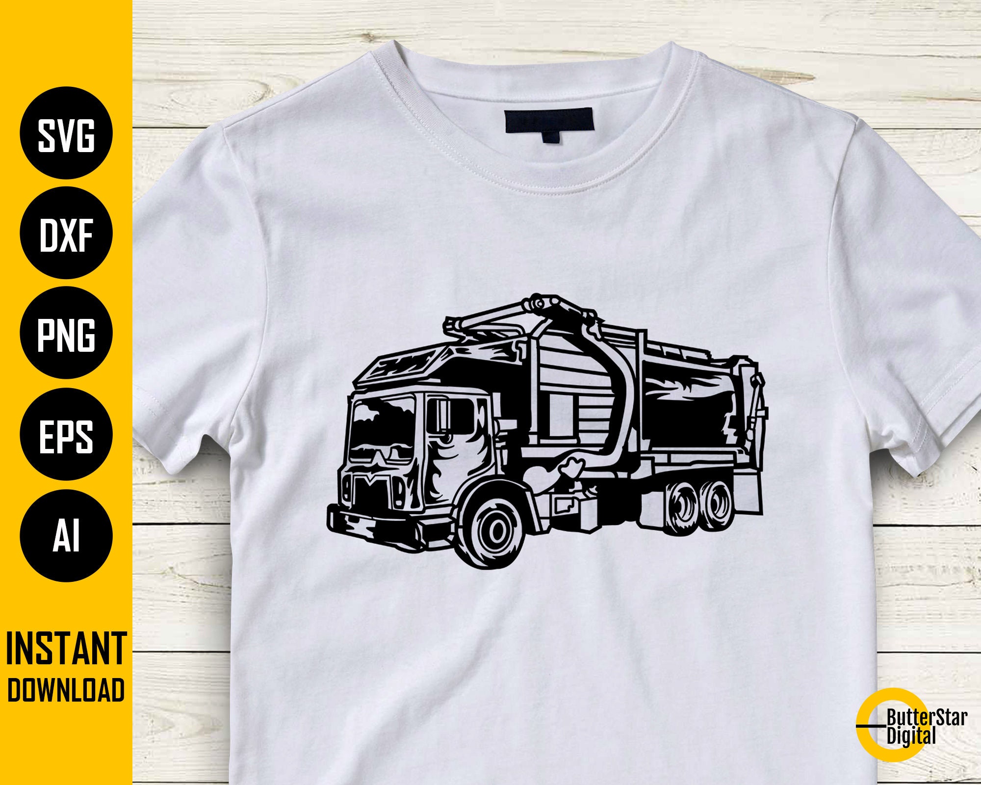 Garbage Truck SVG Trash Truck SVG Waste Disposal Vinyl - Etsy Canada