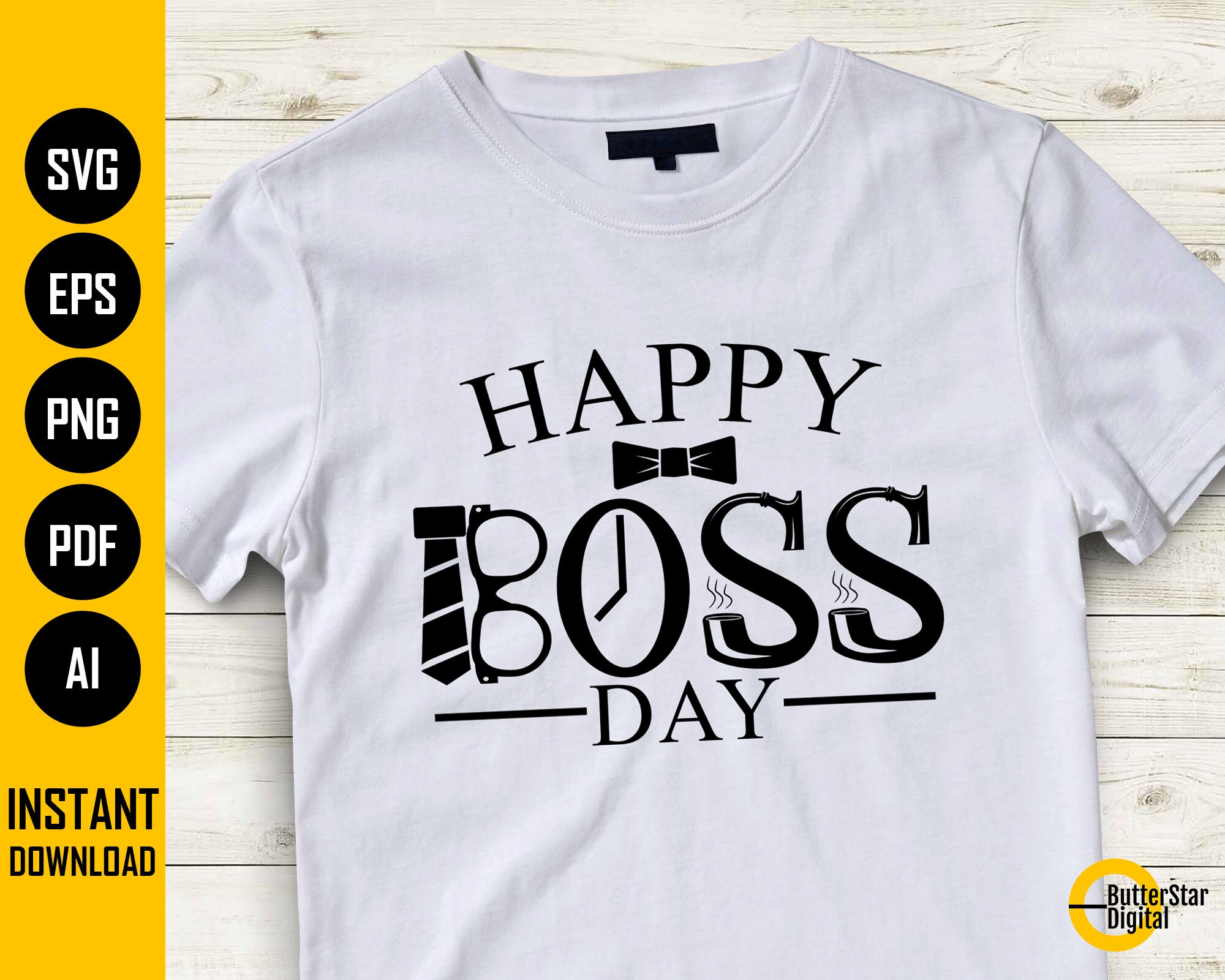 Happy Boss Day SVG World's Best Boss Gift Card Shirt Mug - Etsy