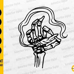 Skeleton Hand Smoking Cannabis SVG Marijuana SVG Weed Joint Blunt ...
