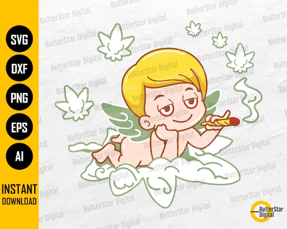 Stoner Angel SVG Smoke Weed SVG Funny Valentine Gift Shirt | Etsy