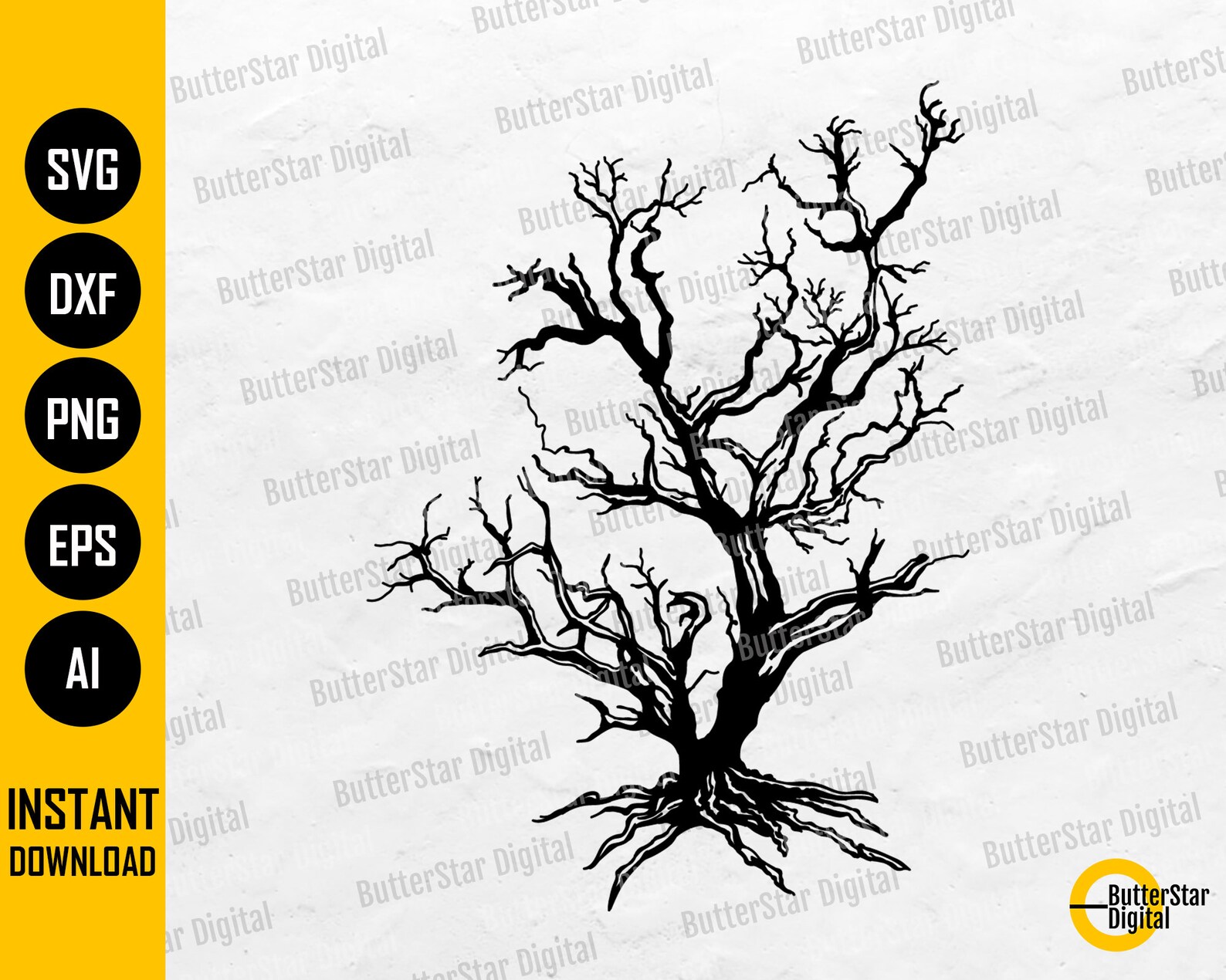 Dead Tree SVG Roots SVG Bare Tree SVG Spooky Svg | Etsy