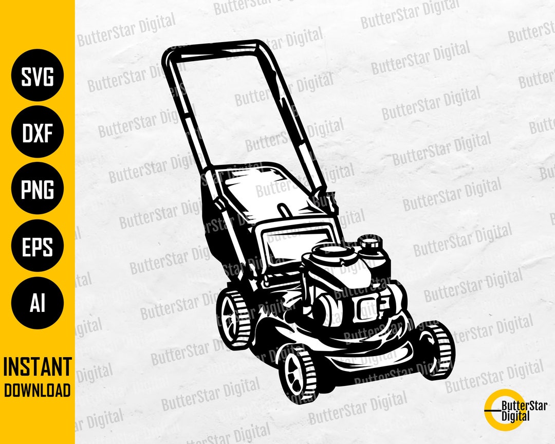 Push Mower SVG | Push Lawnmower SVG | Lawn Mower Graphics Clip Art ...