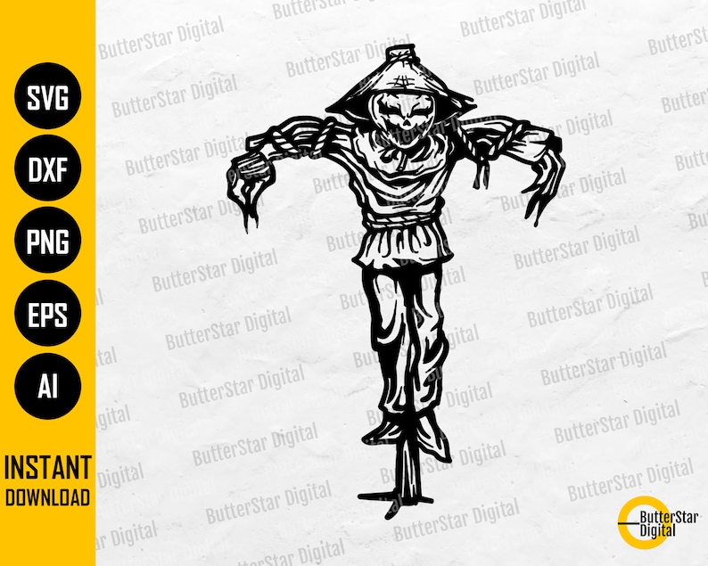 Scarecrow SVG | Horror SVG | Halloween Wallart Vinyl Decal Decor Shirt ...
