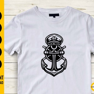 Boat Captain Anchor SVG | Sailing SVG | Sailor T-shirt Decals Sticker ...