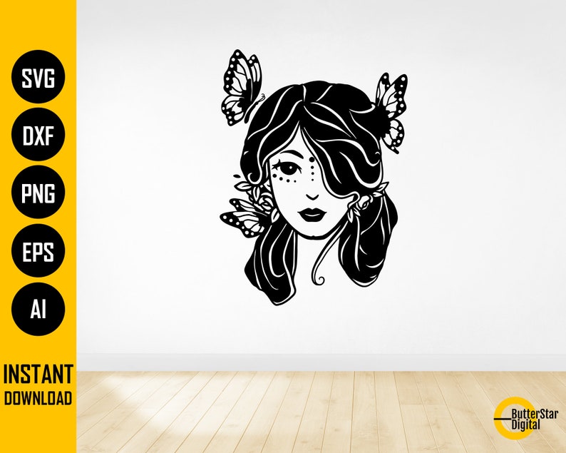 Butterfly Girl SVG | Butterflies SVG | Cute Womens T-shirt Decal ...