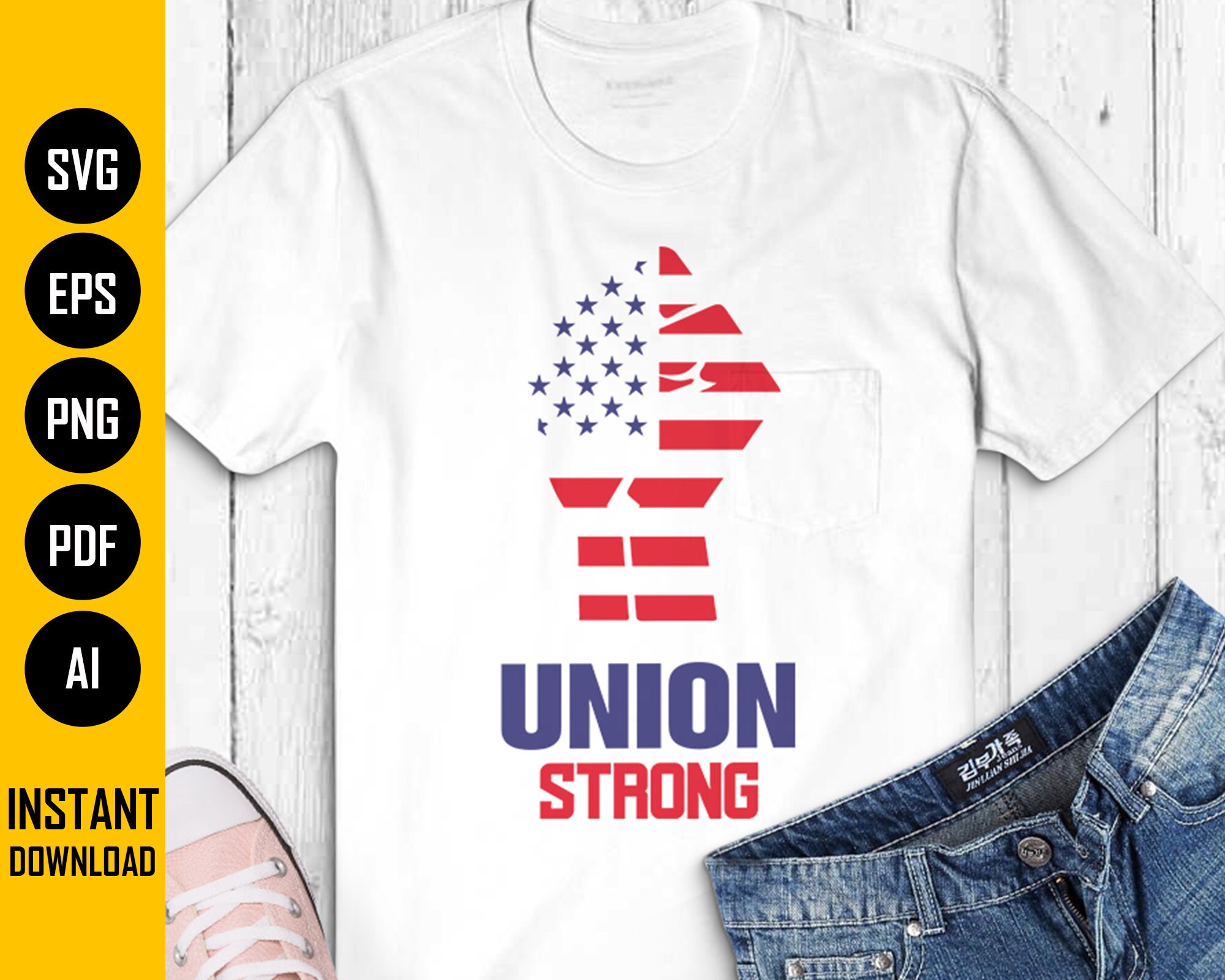 Union Strong SVG Happy Labor Day SVG America Fist - Etsy