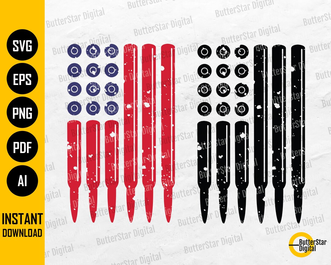 Bullet USA Flag SVG | United States of America Flag | Shirt Mug Bags ...