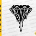 Dripping Diamond SVG | Crystal SVG | Gemstone Decal T-shirt Sticker ...