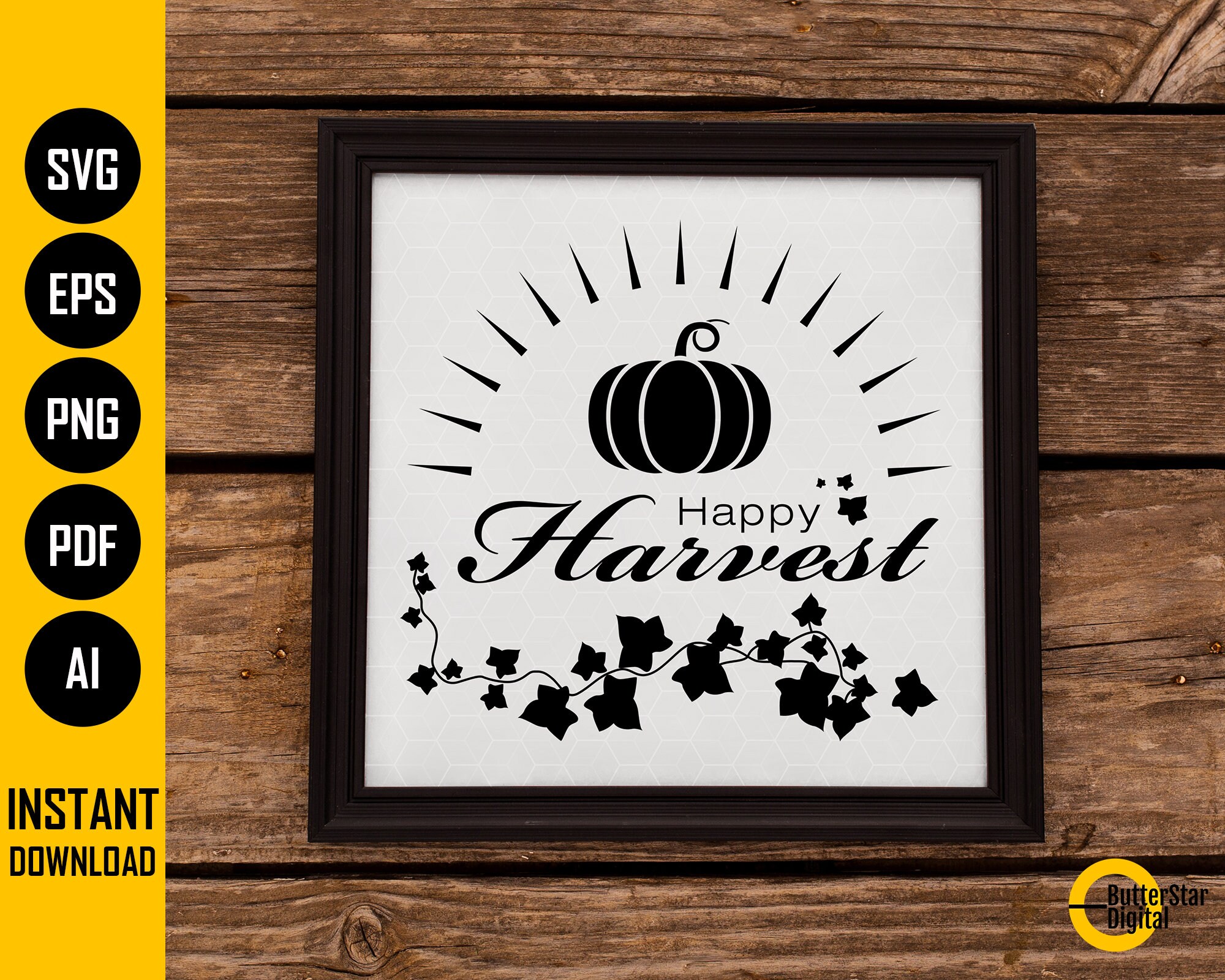 Happy Harvest SVG Autumn Wood Sign SVG Fall Wall Decor - Etsy